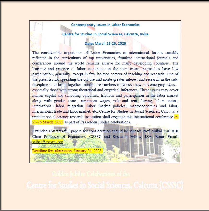 Centre for Studies in Social Sciences Calcutta